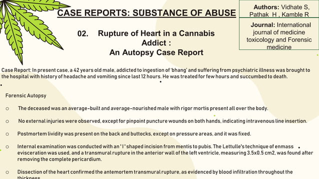 Substance of Abuse : Case studies and review. | PPTX | Illegal Drugs ...
