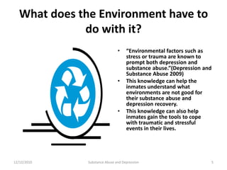 Substance Abuse And Depression | PPTX