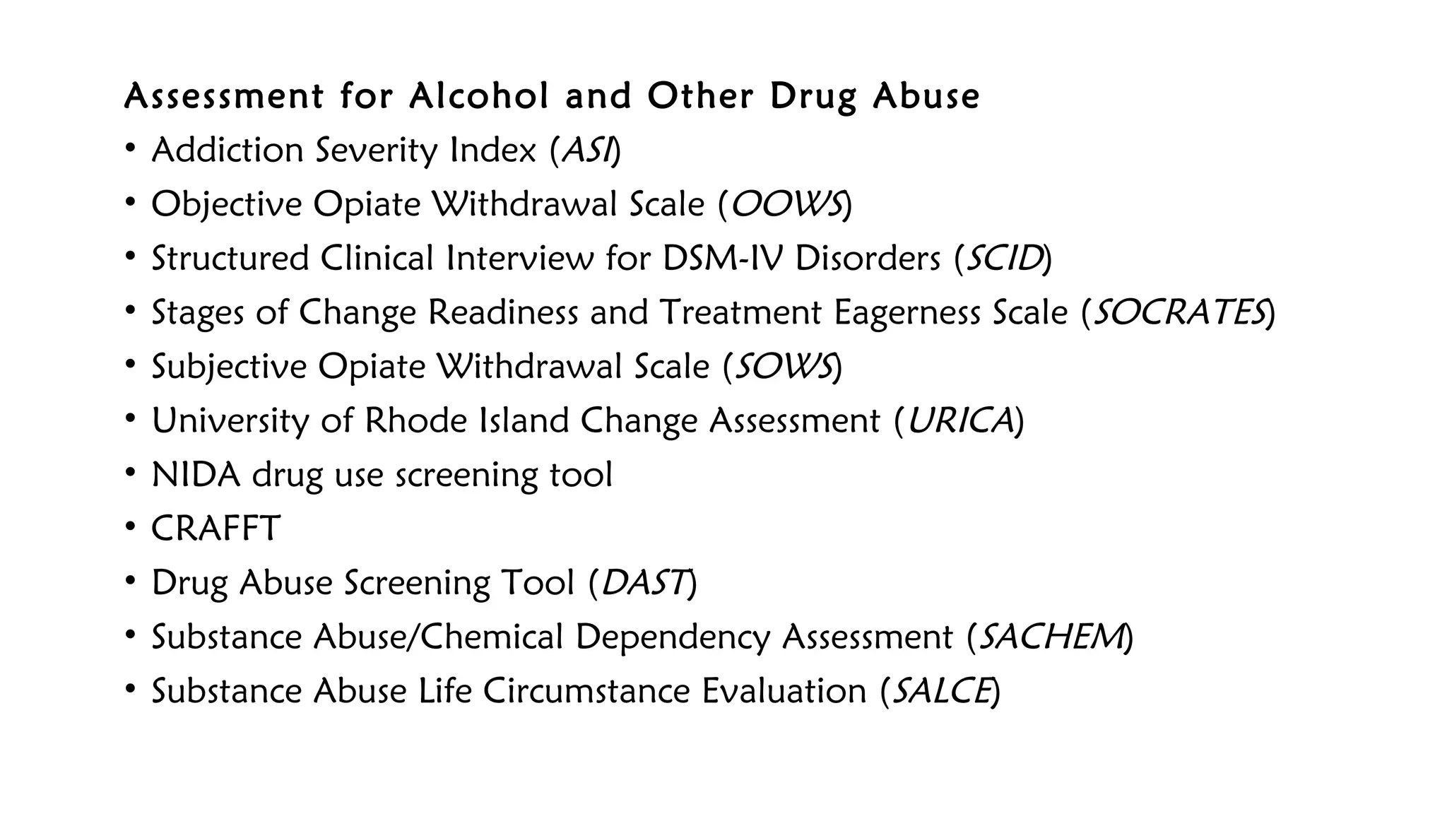 Substance abuse assessment | PPT