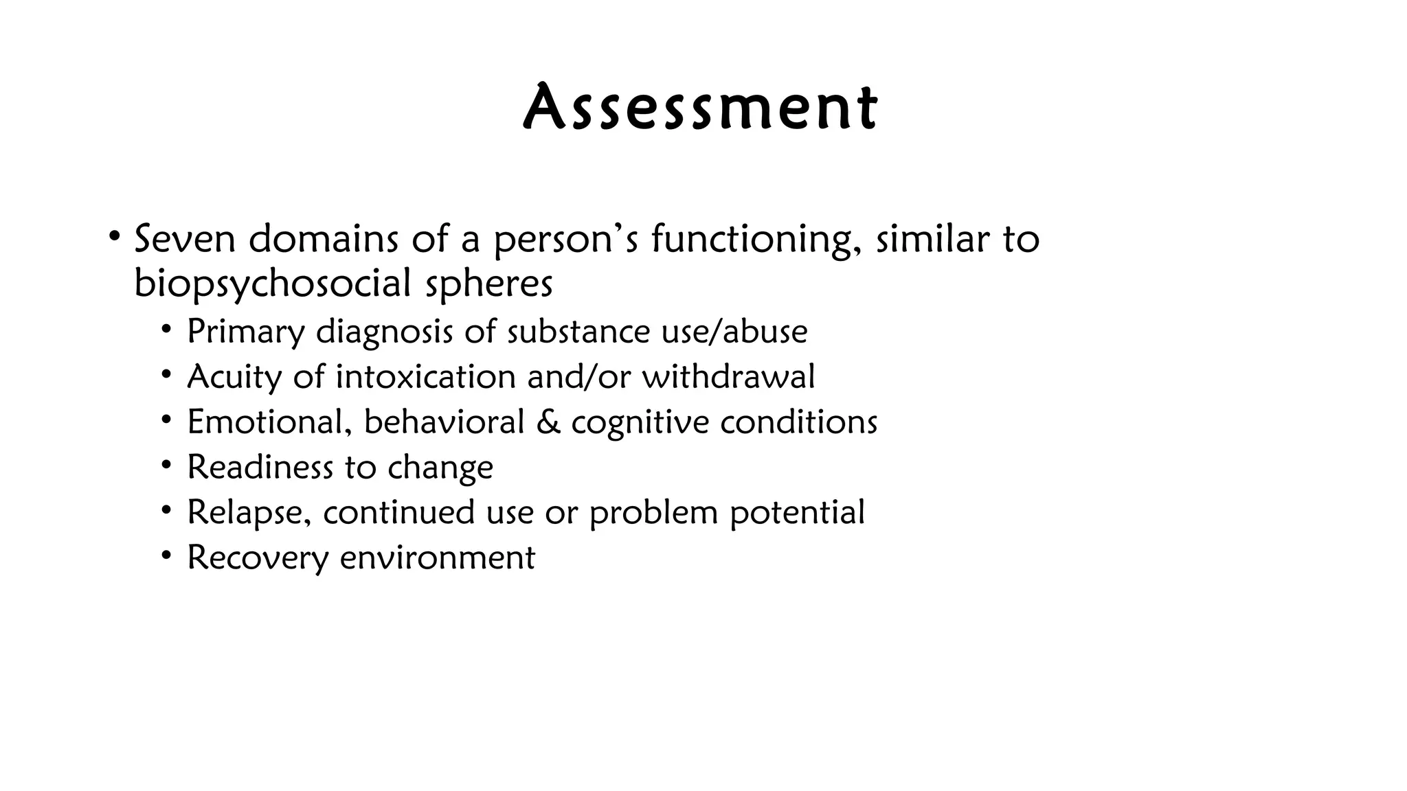 Substance abuse assessment | PPT