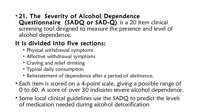 Substance abuse assessment