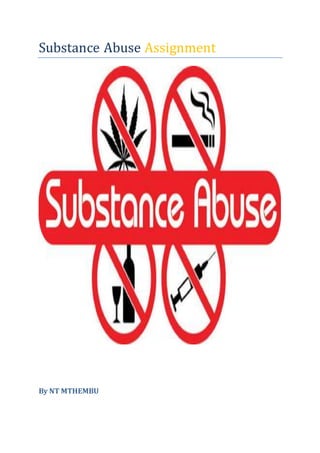 Substance abuse assignment | DOCX