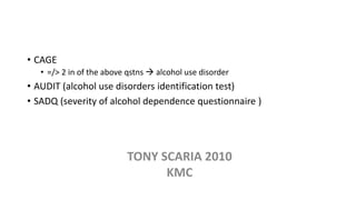 Substance abuse disorders PSYCHIATRY REVISION NOTES | PDF