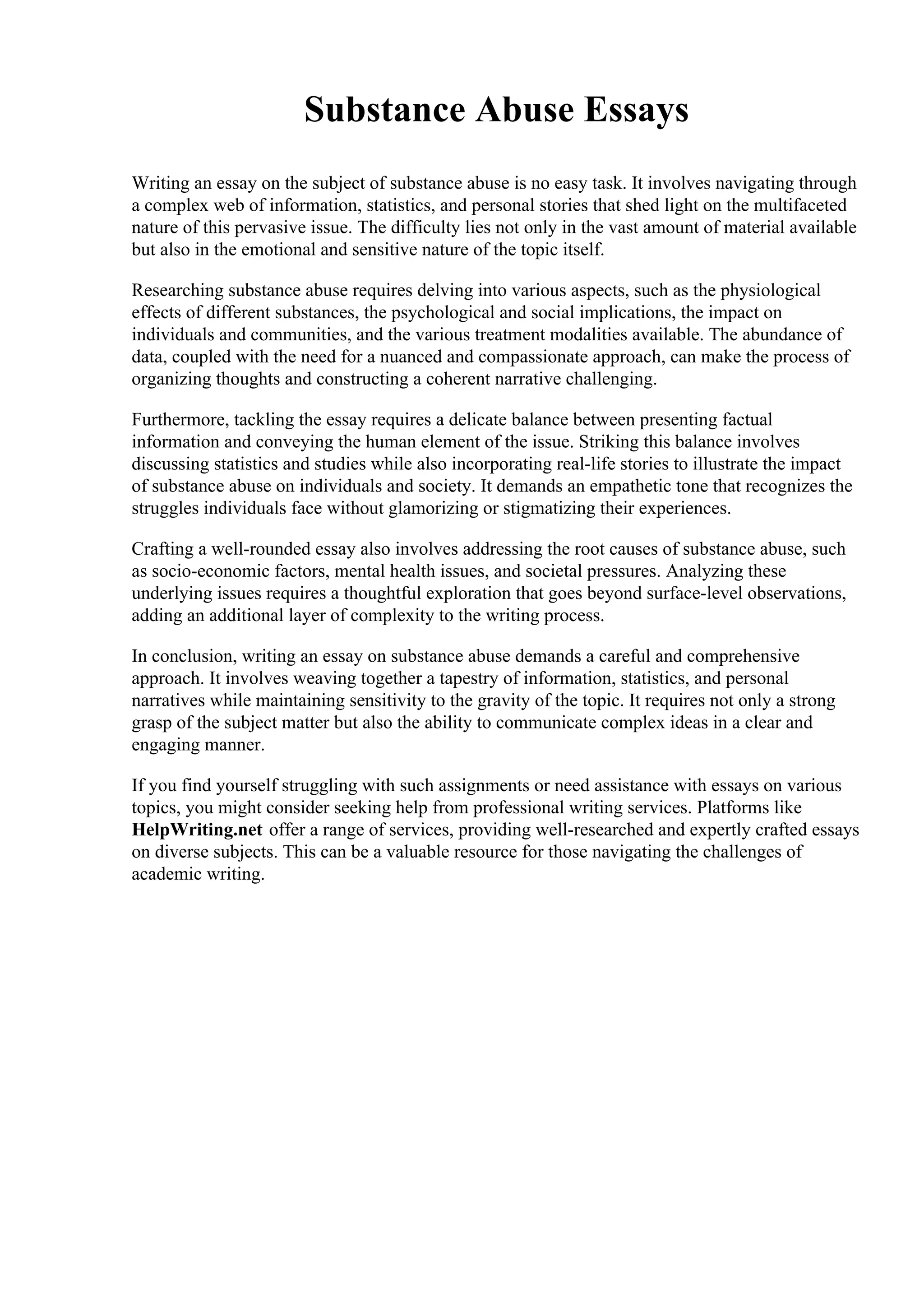 Substance Abuse Essays.pdf