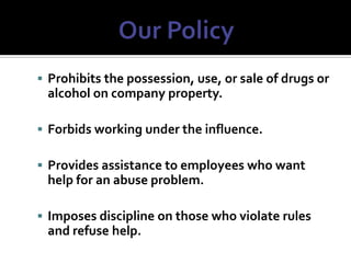 Substance abuse in the workplace ppt (sflpp version) | PPTX