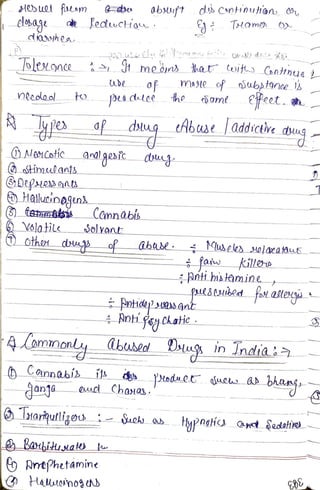 Substance abuse or drug abuse (BSC , GNM NURSING NOTES).pdf