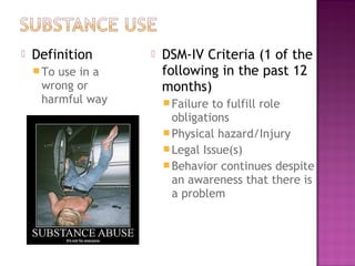 Substance abuse rf order 5 | PPT