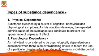 Nursing management of Substance disorder Unit -I.pptx