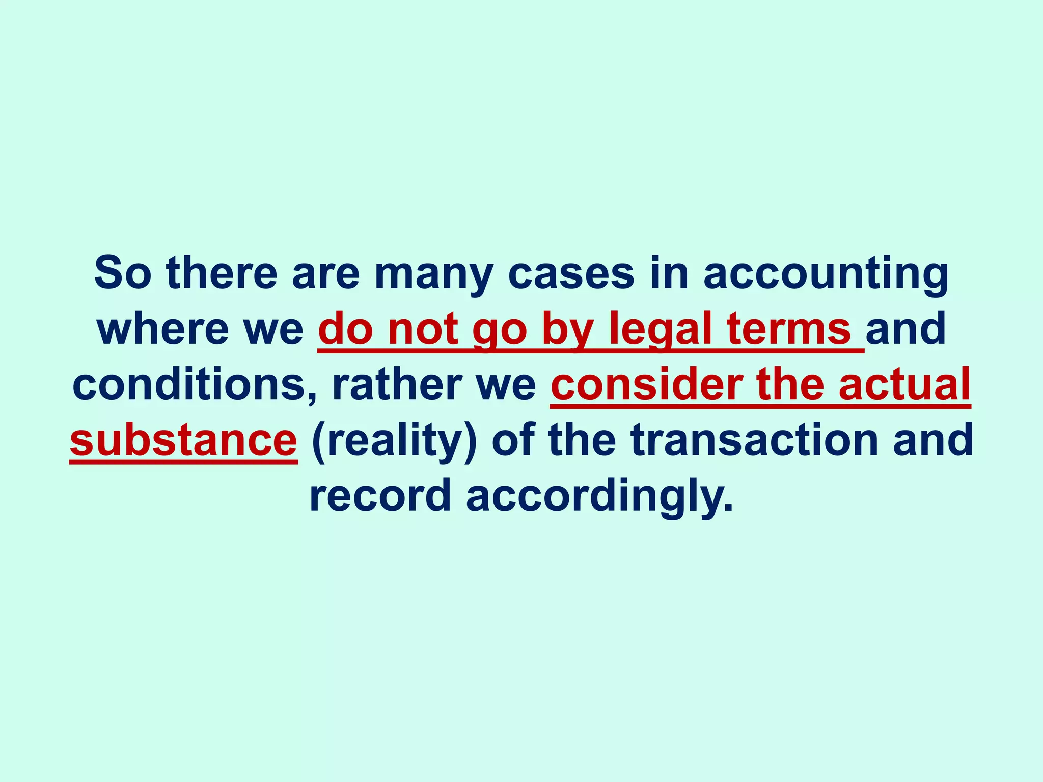 What is Substance Over form? | PPTX