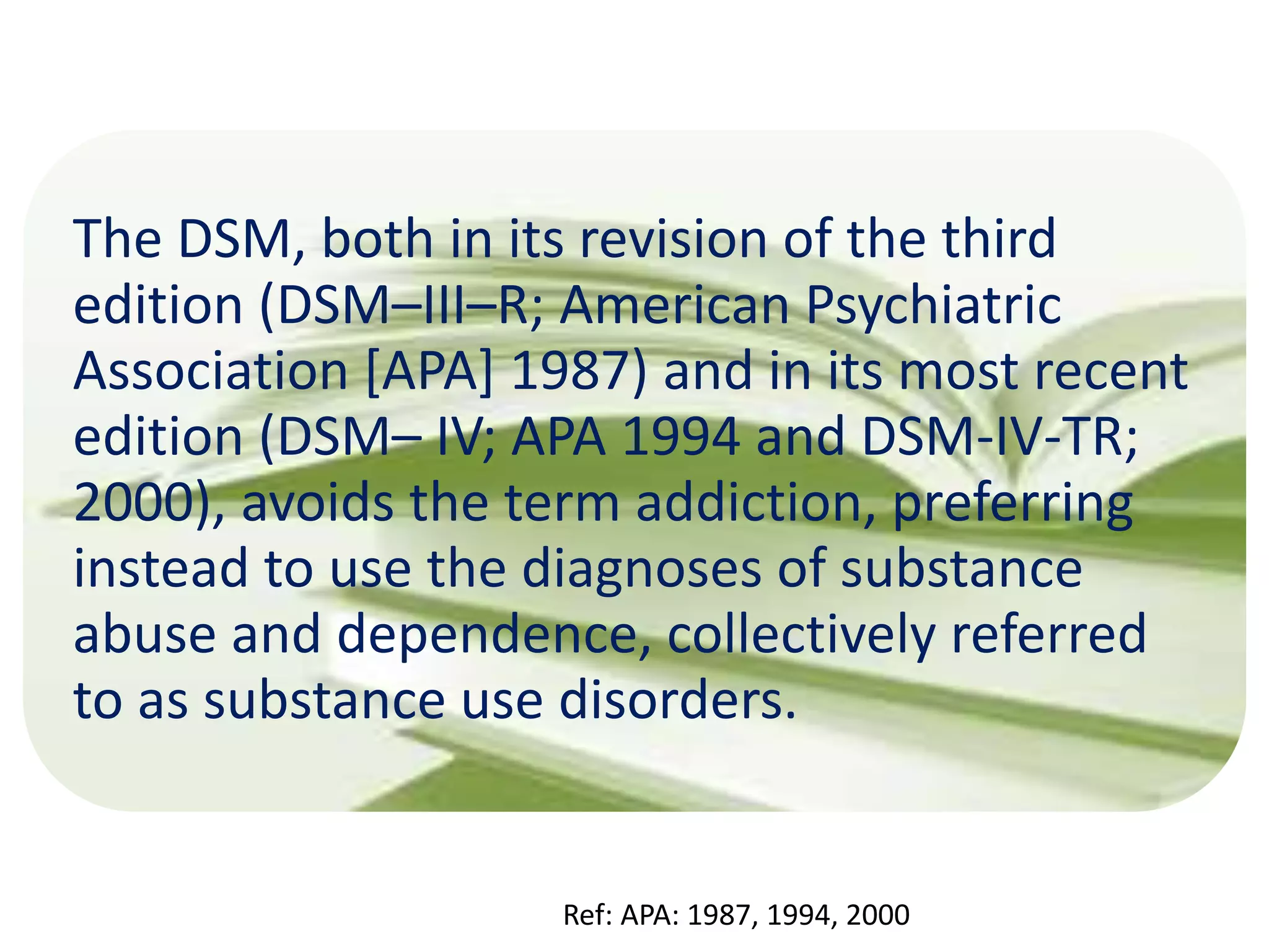 Substance use disorder | PPTX