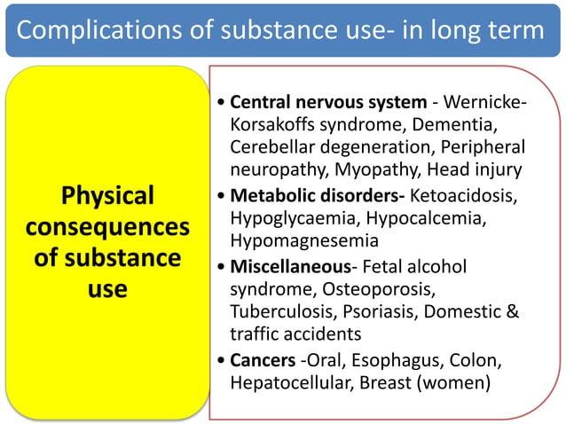 Substance use disorder | PPTX | Substance Abuse | Diseases and Conditions