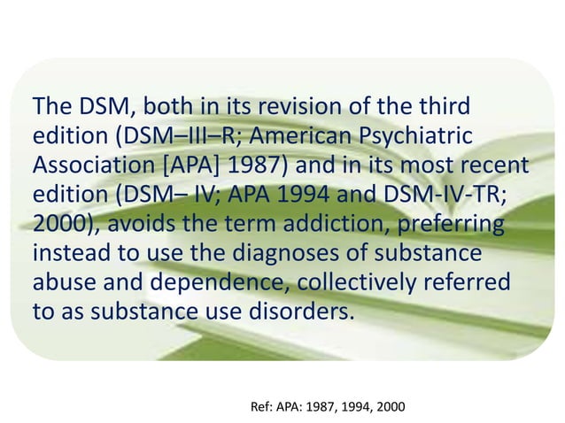 Substance use disorder | PPTX | Substance Abuse | Diseases and Conditions