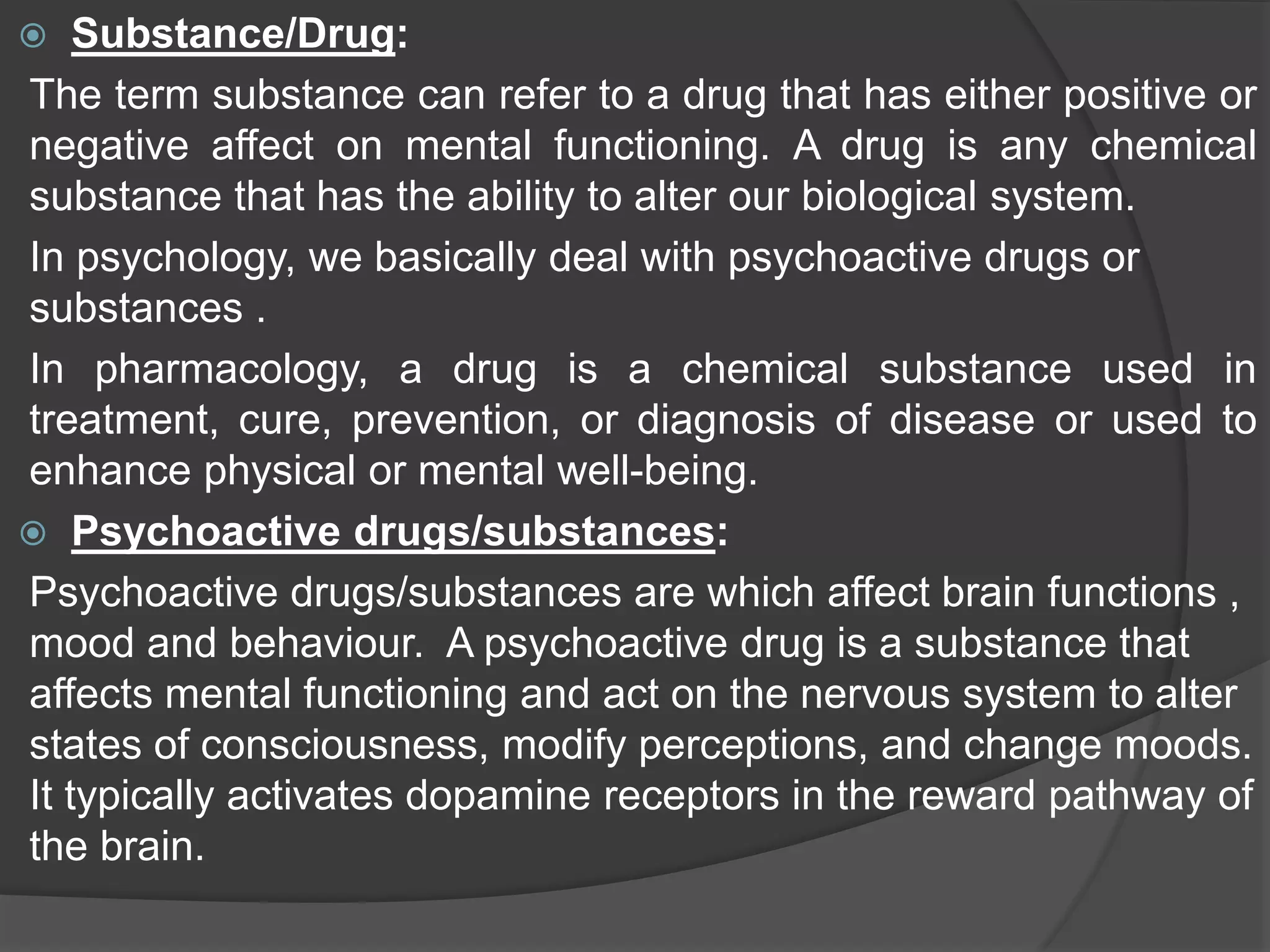 Substance Use Disorder | PPTX