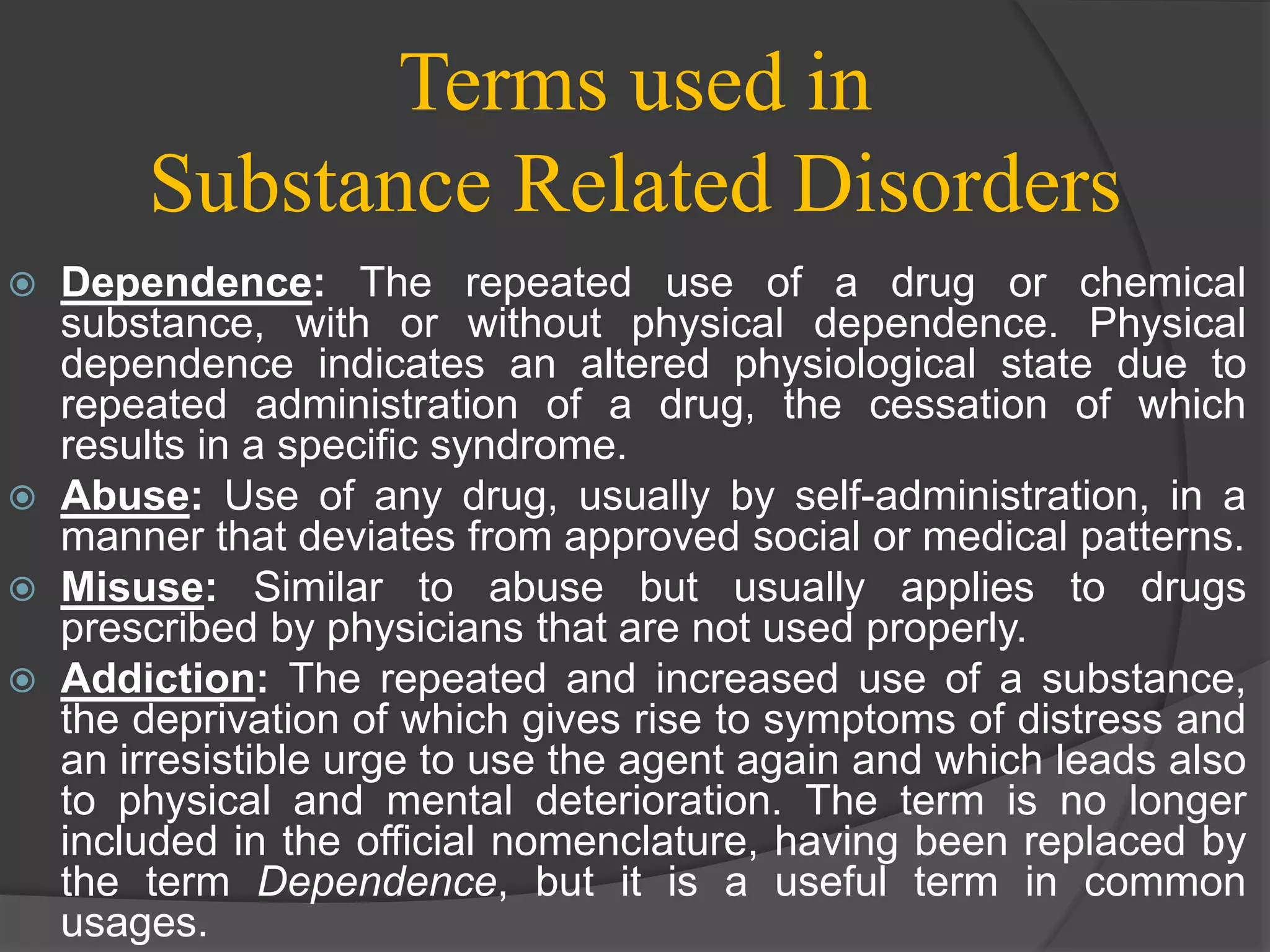 Substance Use Disorder | PPTX