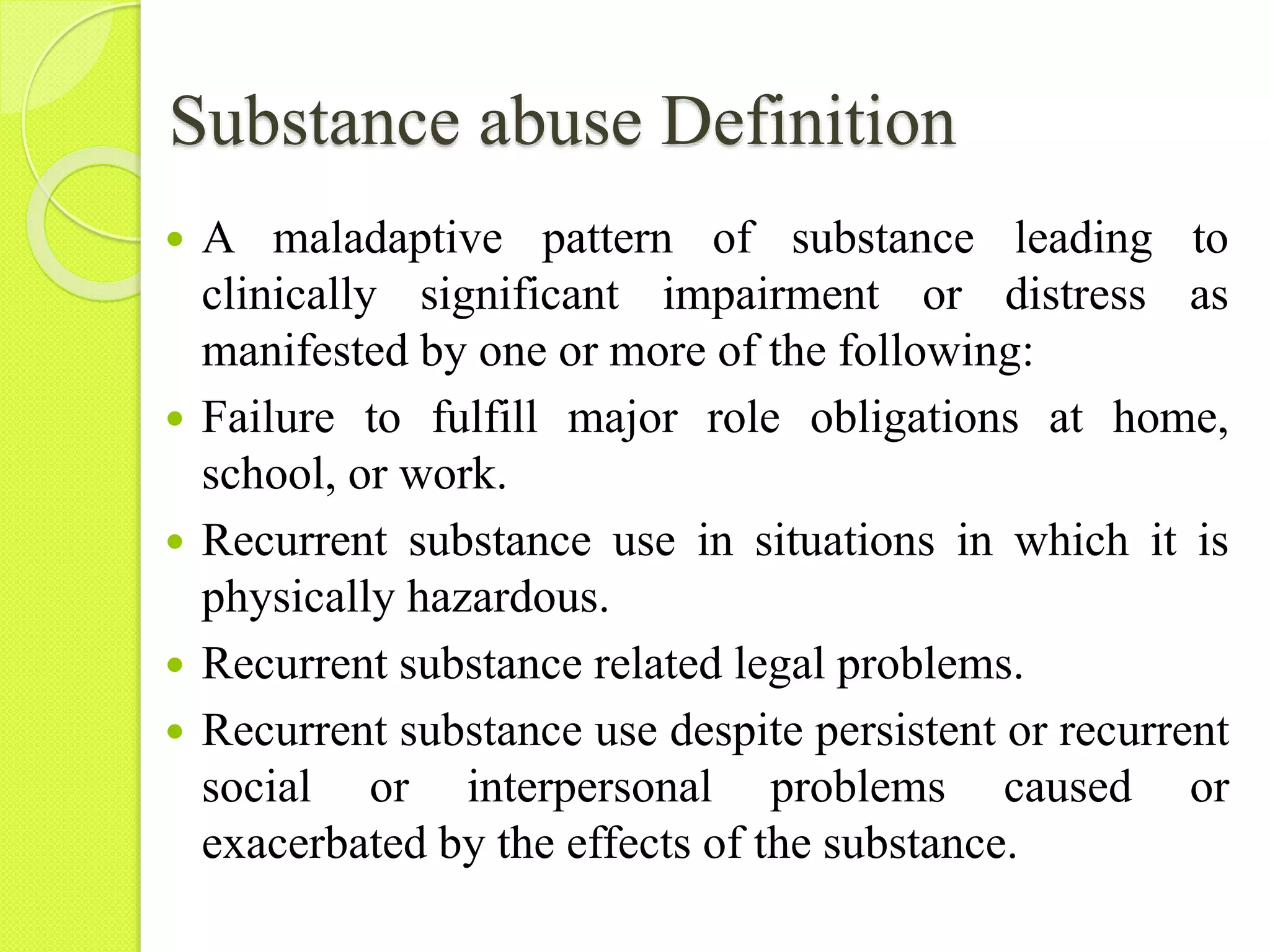 Substance Use Disorder- ALCOHOLISM | PPT