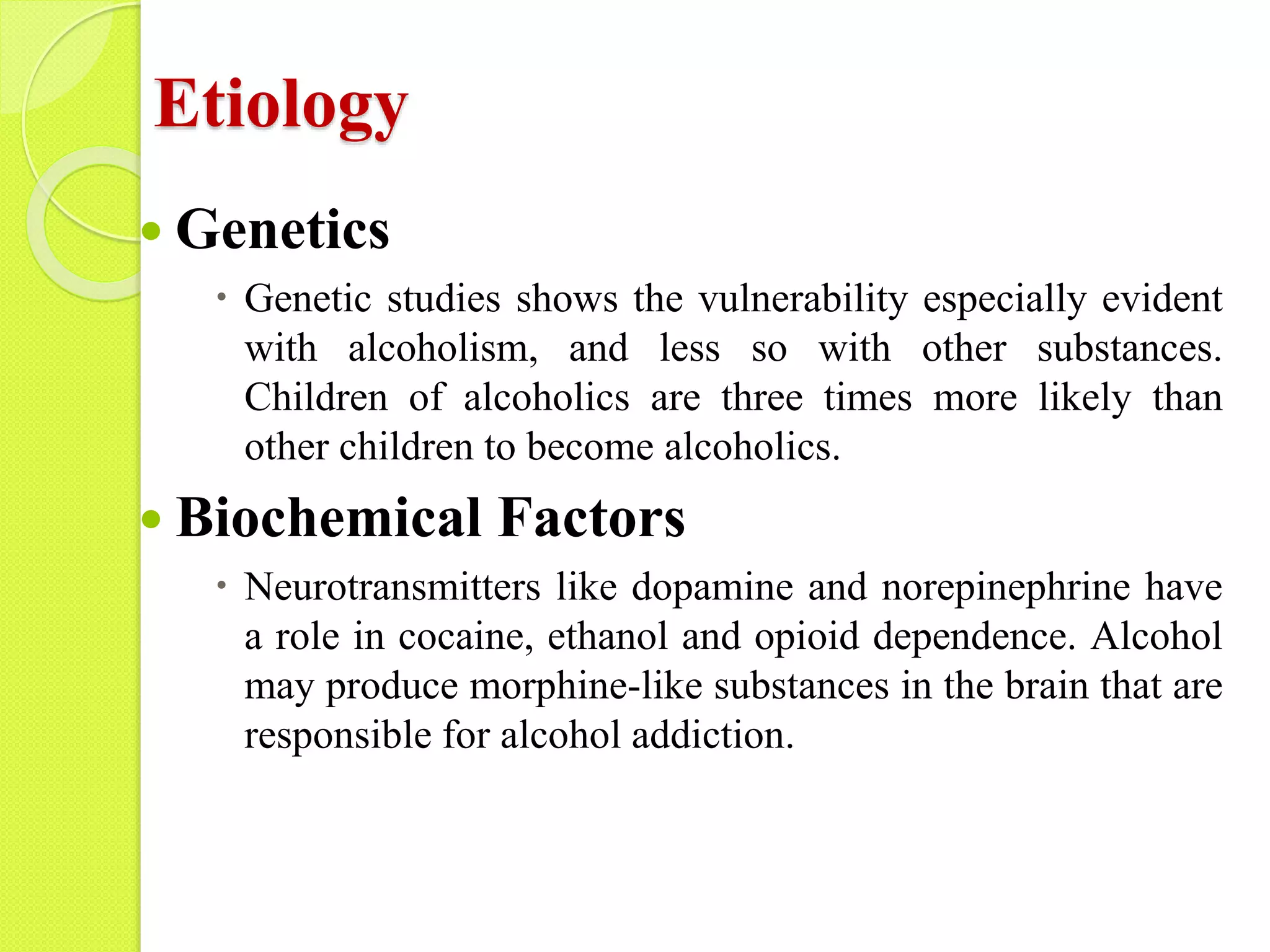 Substance Use Disorder- ALCOHOLISM | PPT