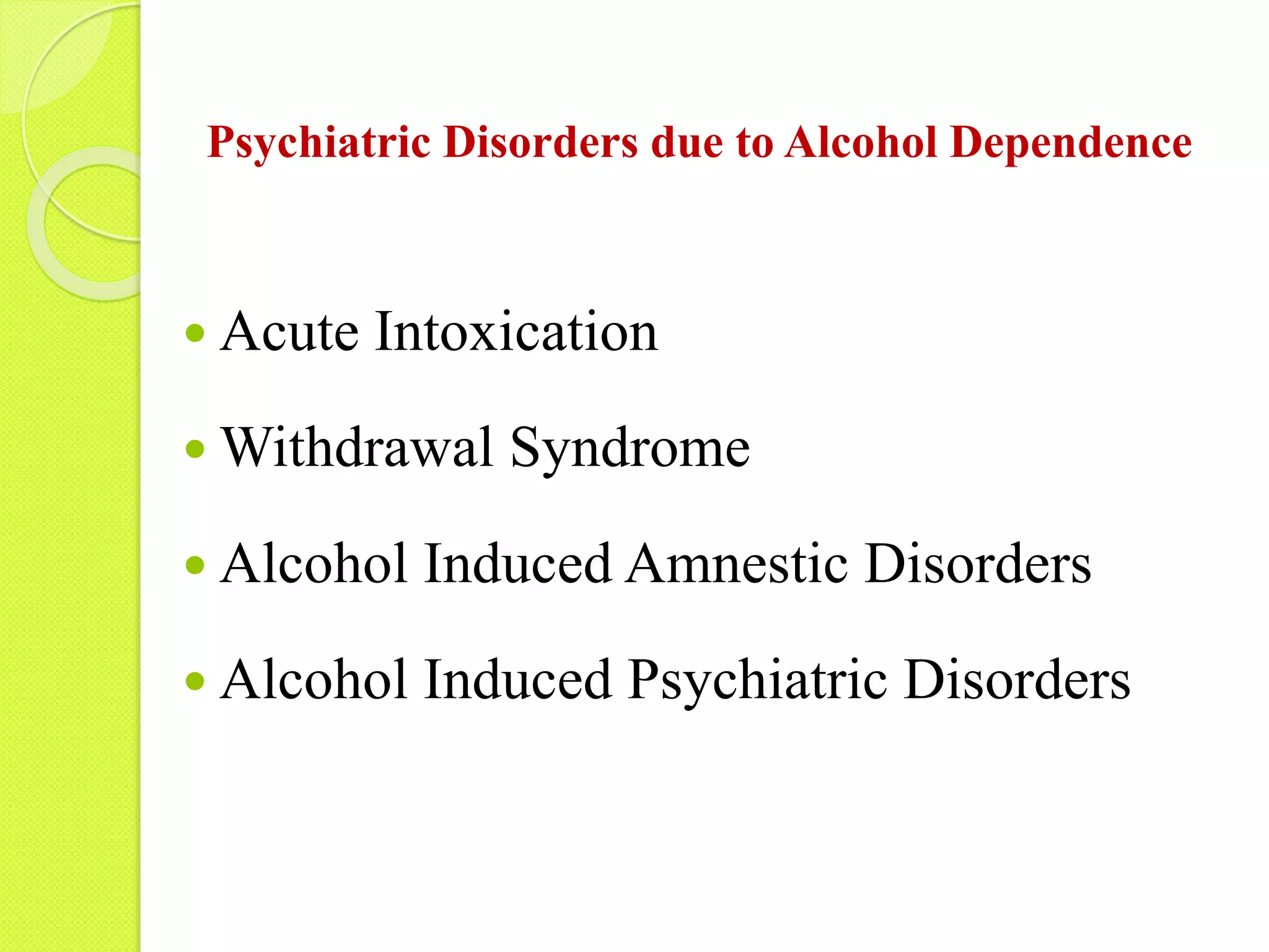 Substance Use Disorder- ALCOHOLISM | PPT