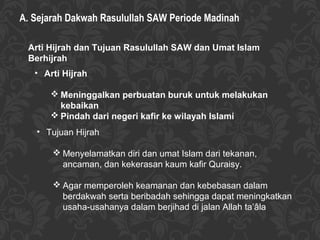 Substansi dan strategi dakwah rasul di madinah | PPT