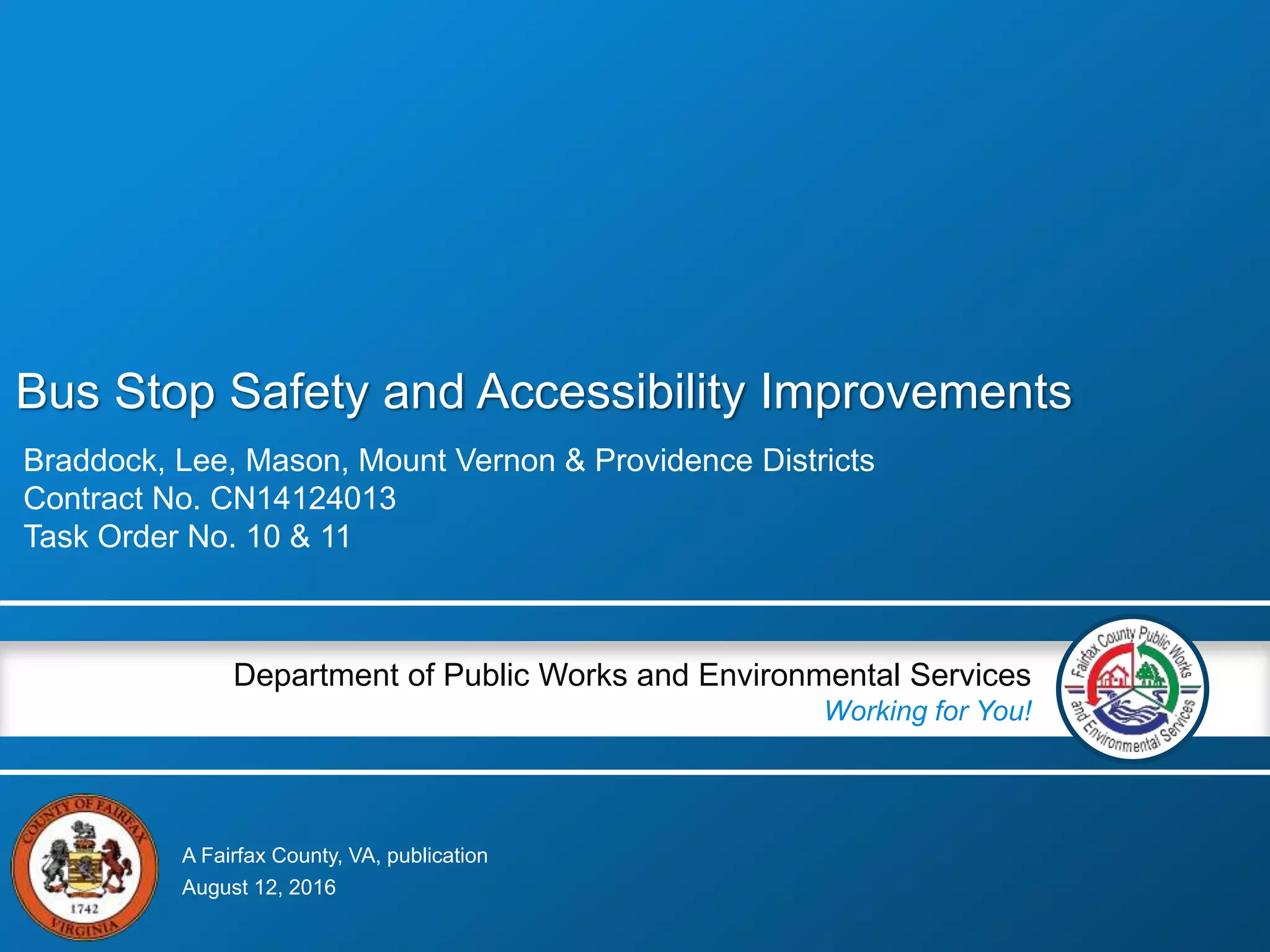 Bus Stop Safety and Accessibility Improvements | PPT