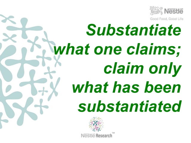 Substantiate What One Claims: Claim Only What Has Been Substantiated | PPT