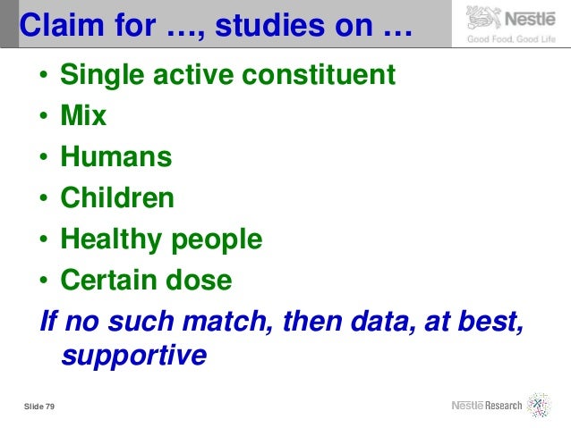 Substantiate What One Claims: Claim Only What Has Been Substantiated