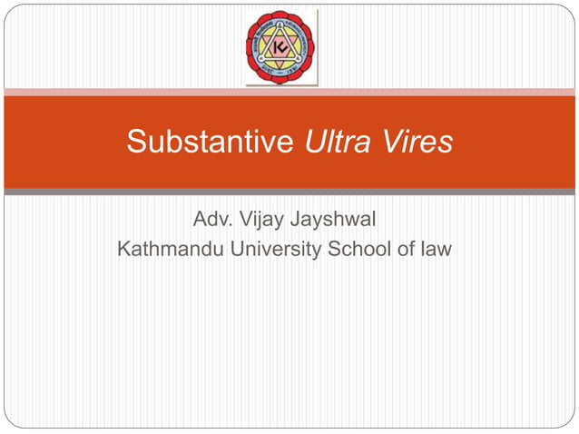 Substantive ultra vires | PPTX | Law