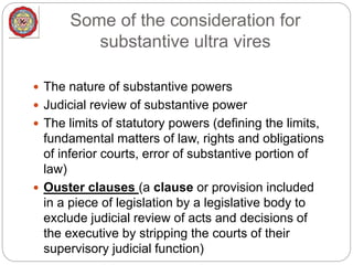 Substantive ultra vires | PPTX