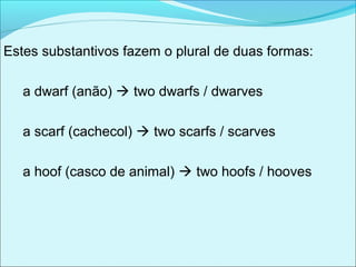 Substantivos formação do plural | PPT