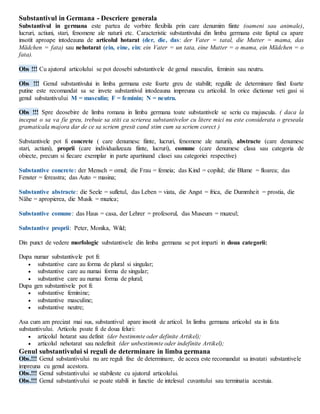 Substantivul in germana | DOCX