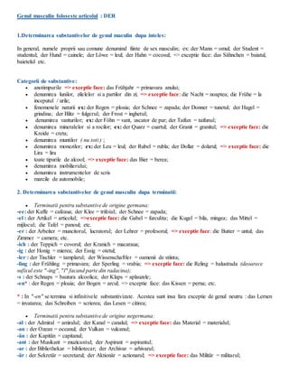 Substantivul in germana | DOCX