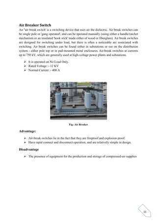 Switchgear Equipment in a Substation | DOCX