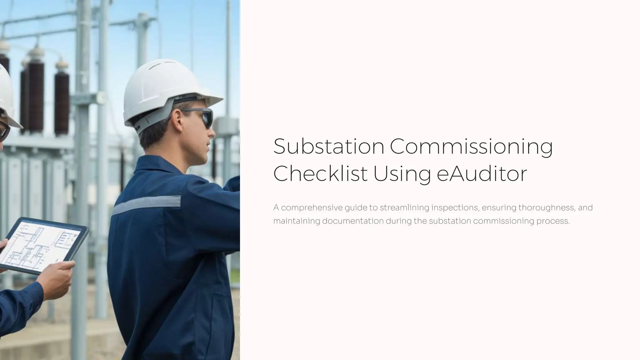 Substation Commissioning Checklist with eAuditor Audits & Inspections | PDF