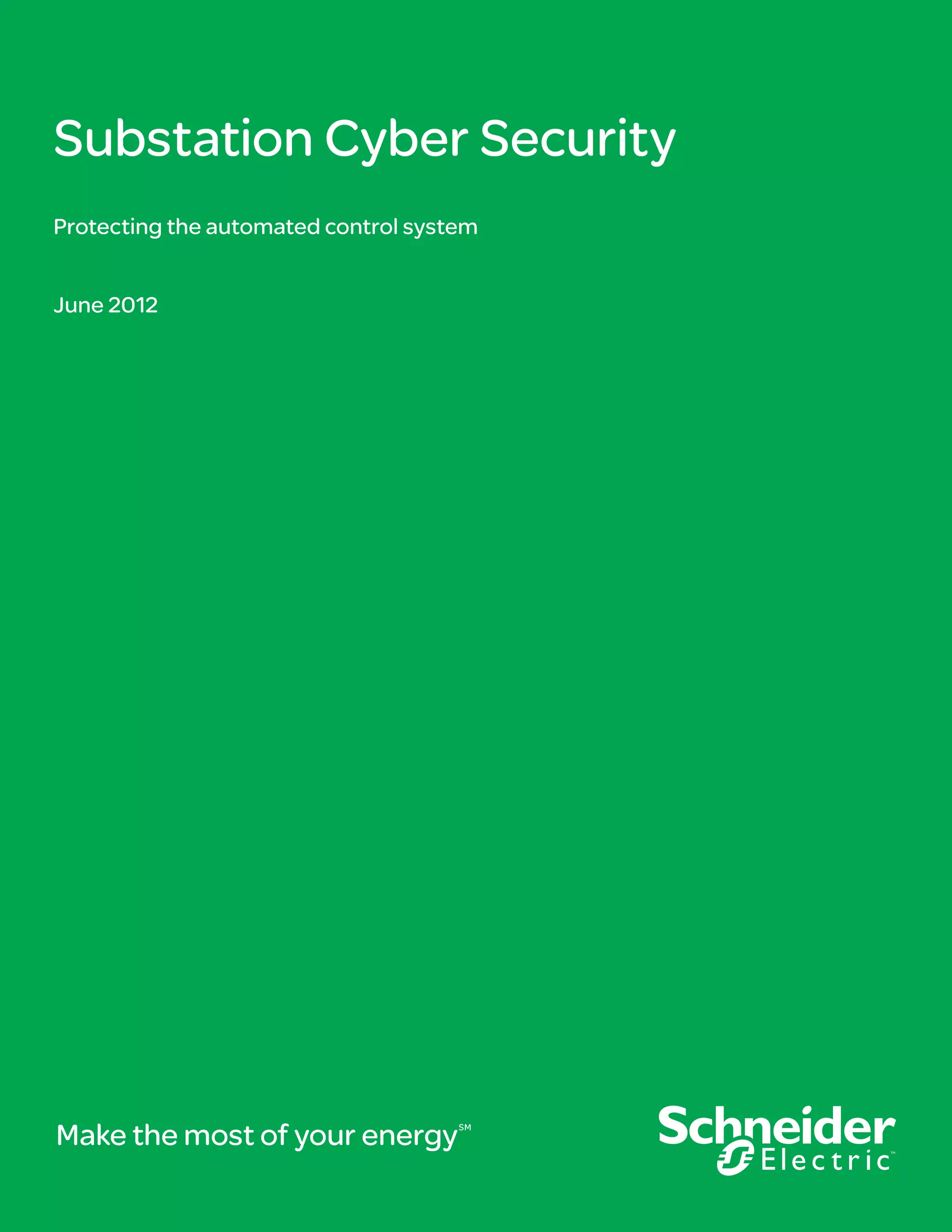 Substation Cyber Security | PDF