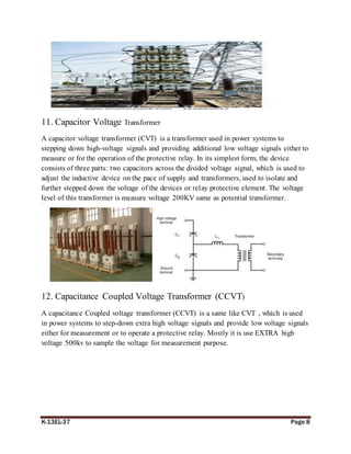 Substation equipment and its function 2 | DOCX | Computer Networking ...