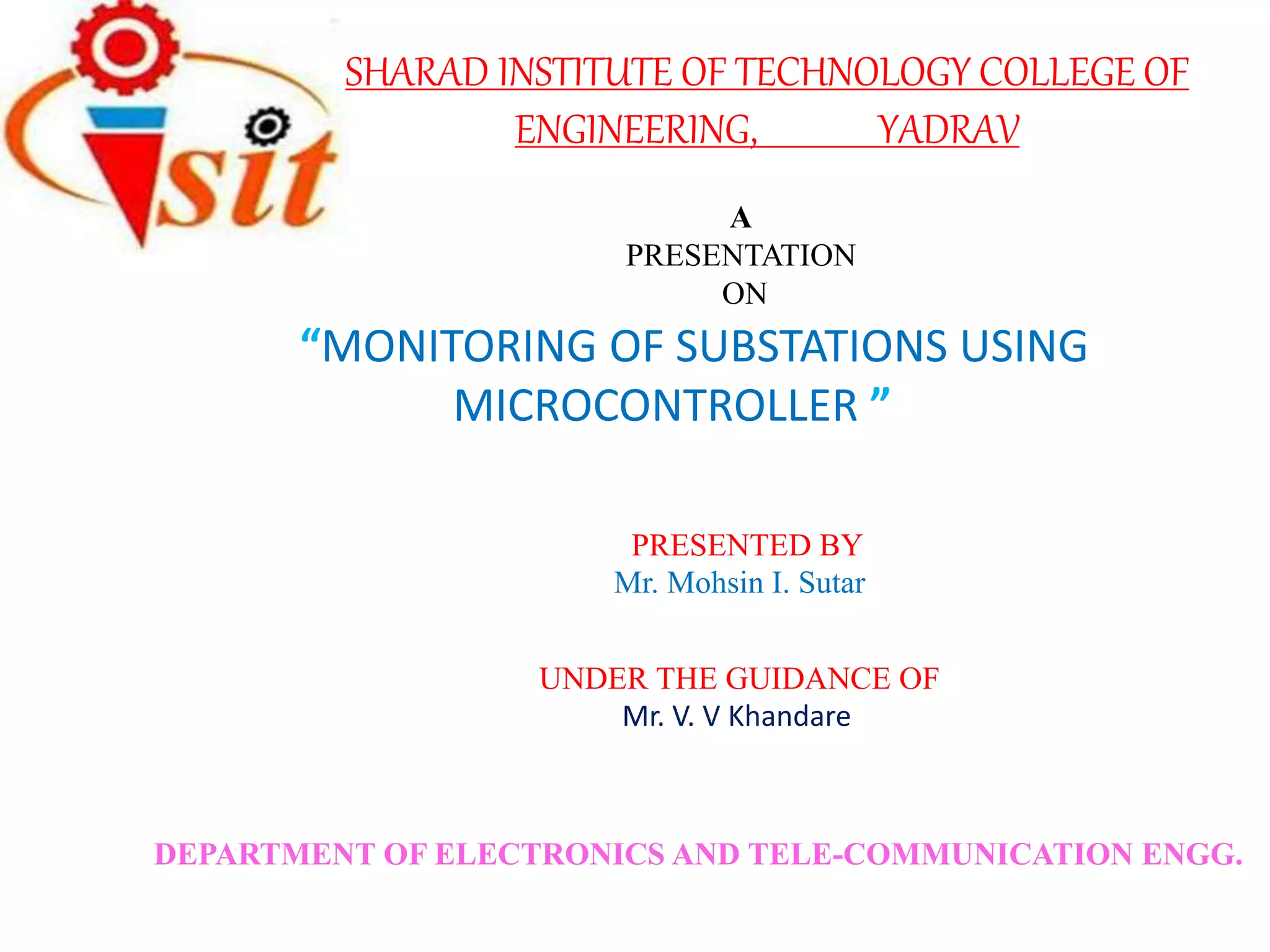 Substation monitoring1 | PPTX