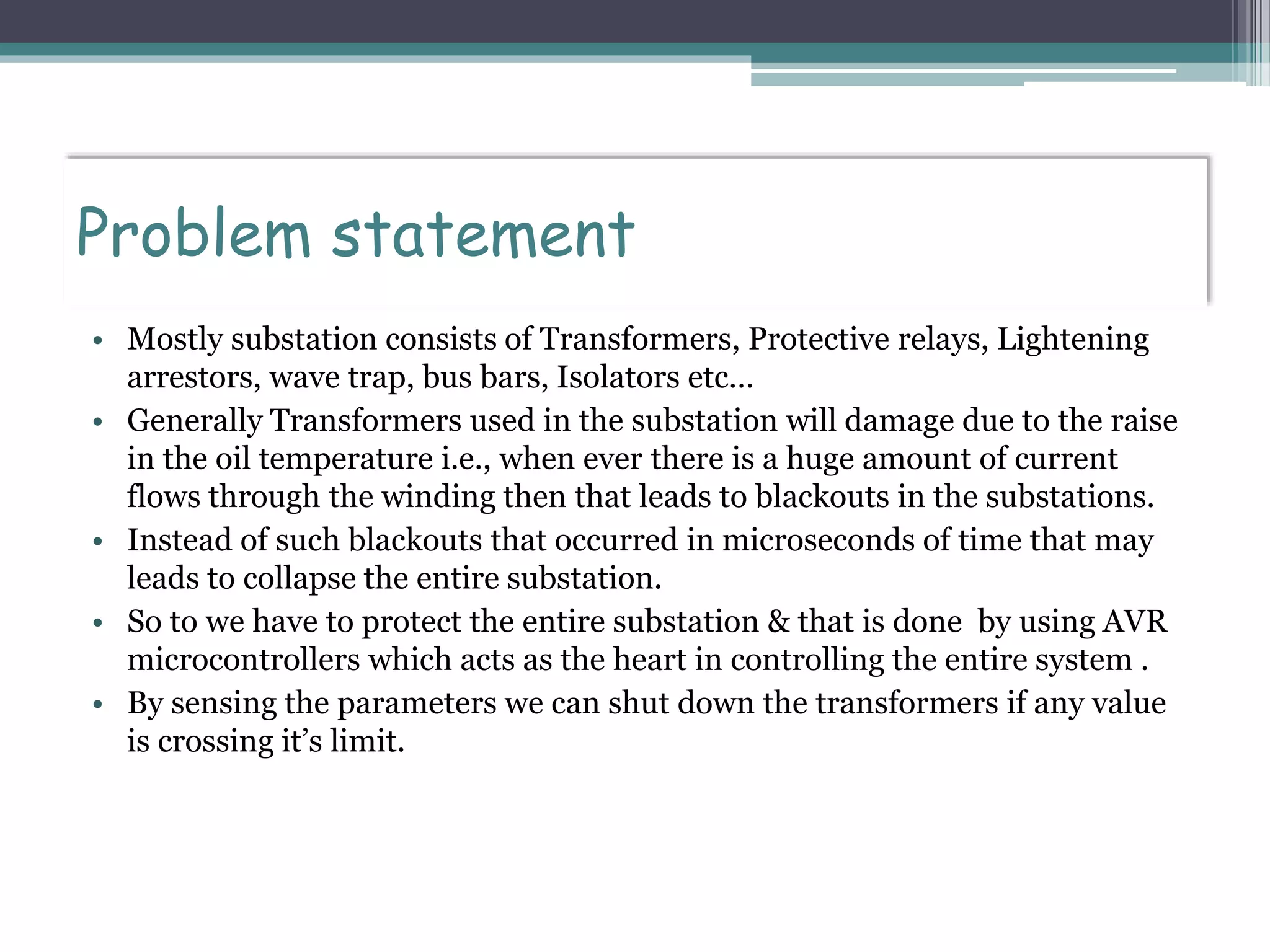 Substation monitoring system for maintaining a data log.ppt
