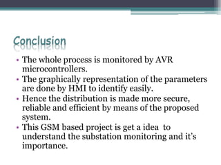 Substation monitoring system for maintaining a data log.ppt