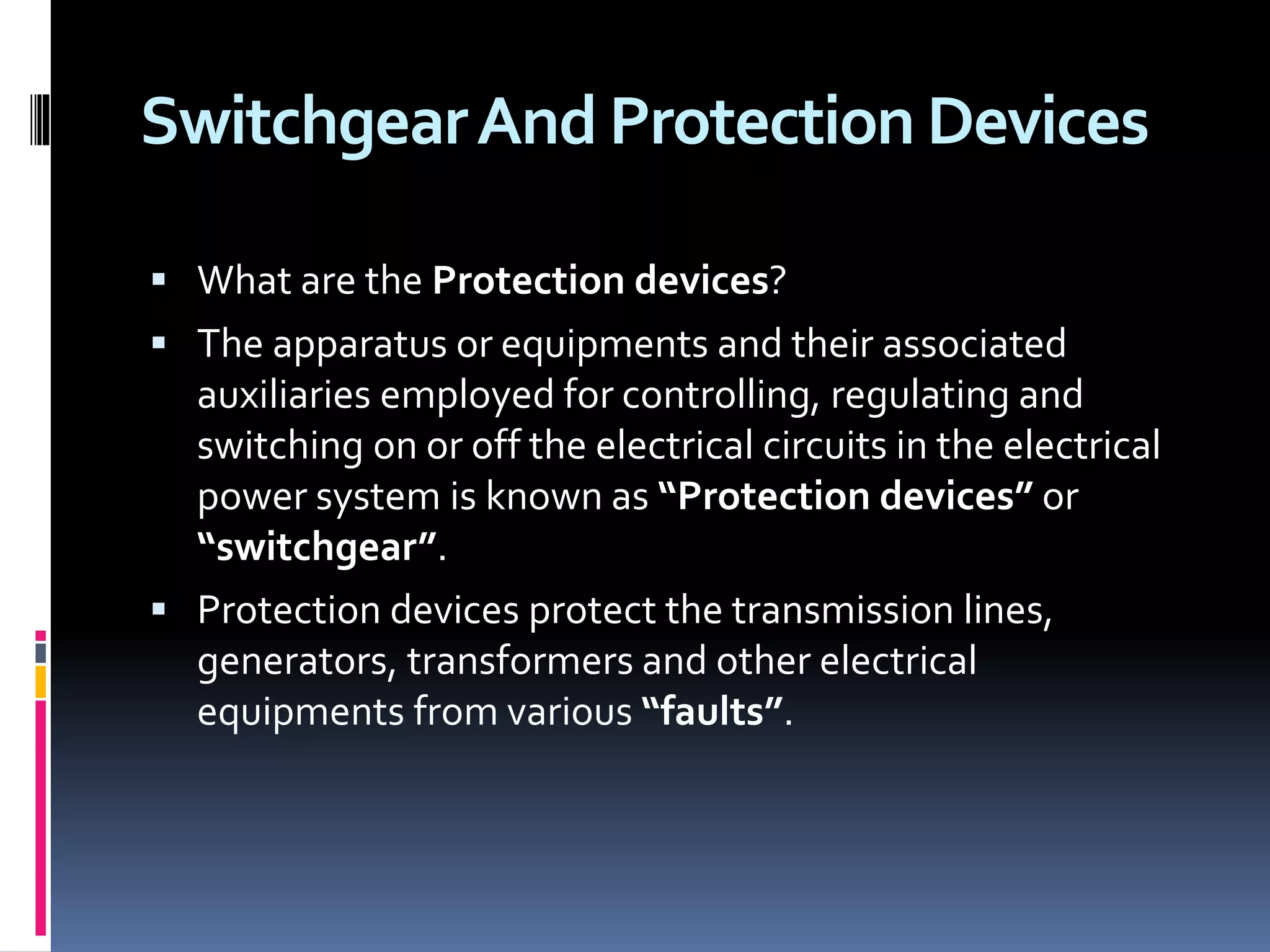 Substation protection devices | PPTX