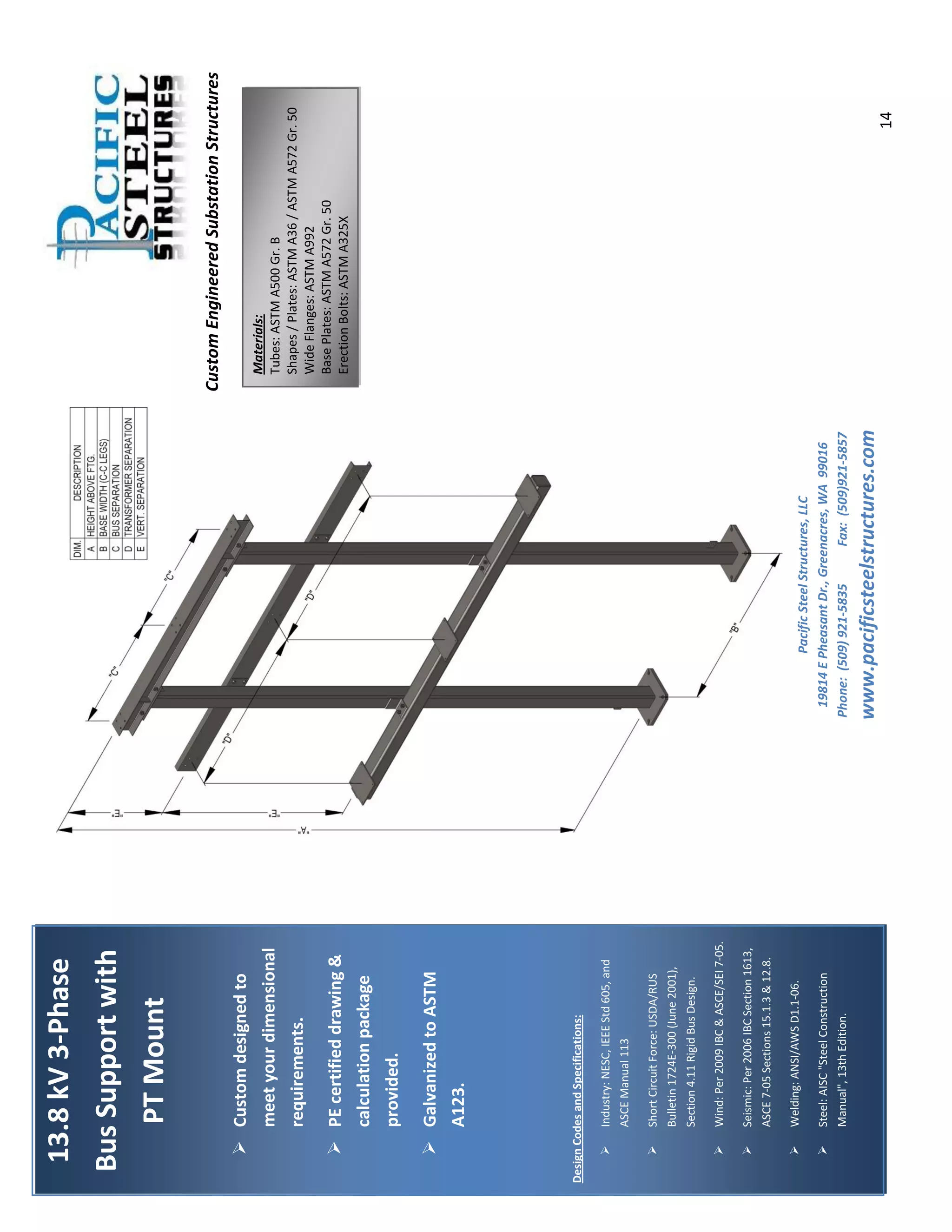 Substation Structure Catalog Pdf | PDF