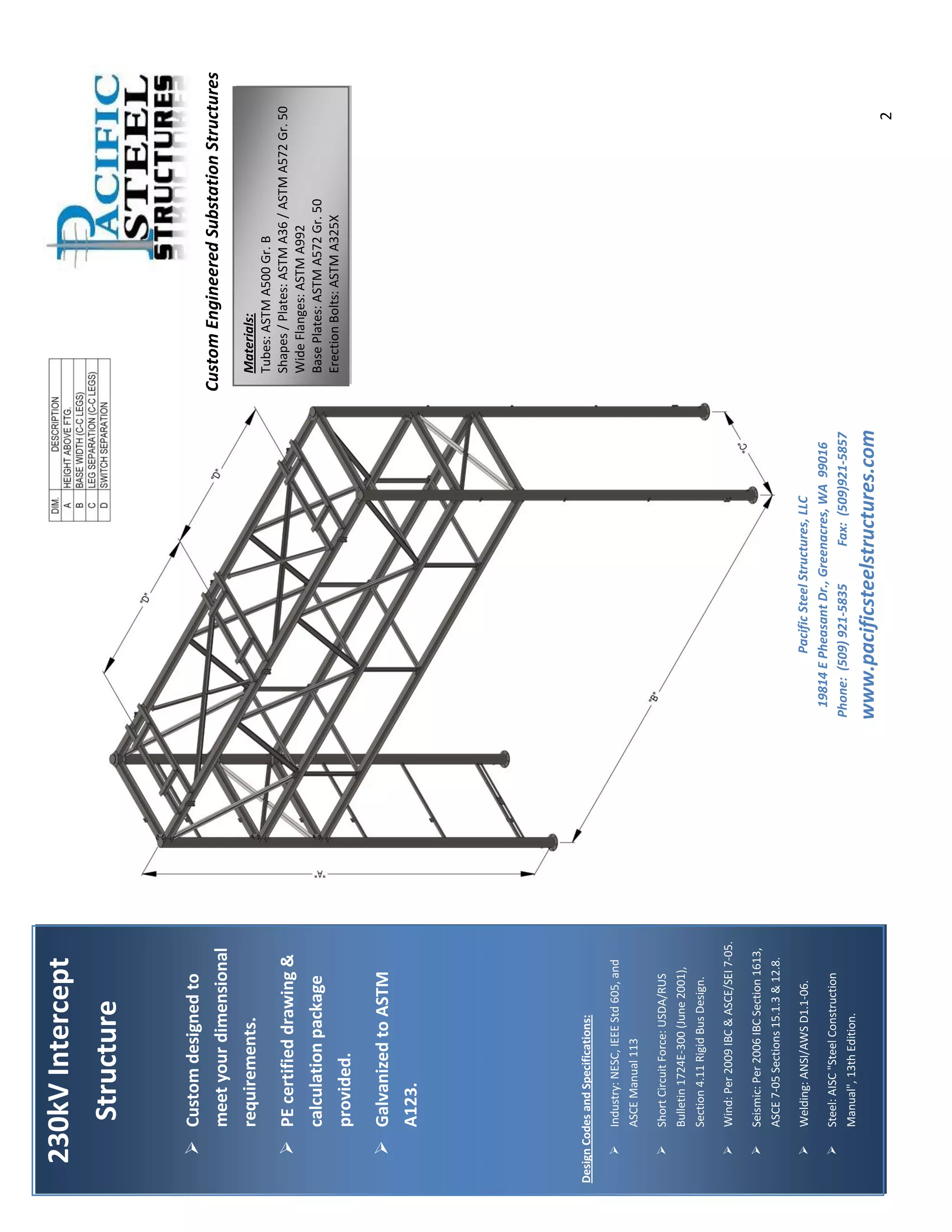Substation Structure Catalog Pdf | PDF