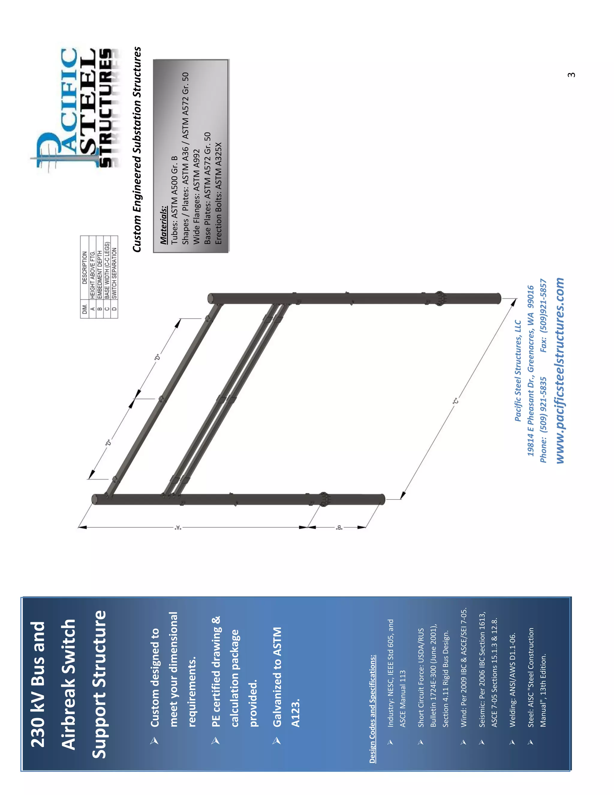 Substation Structure Catalog Pdf | PDF