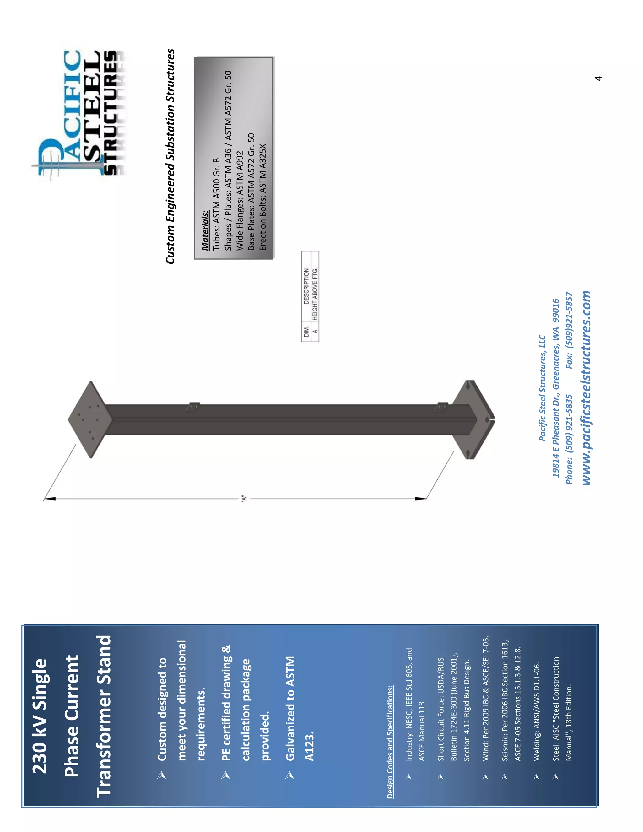 Substation Structure Catalog Pdf | PDF