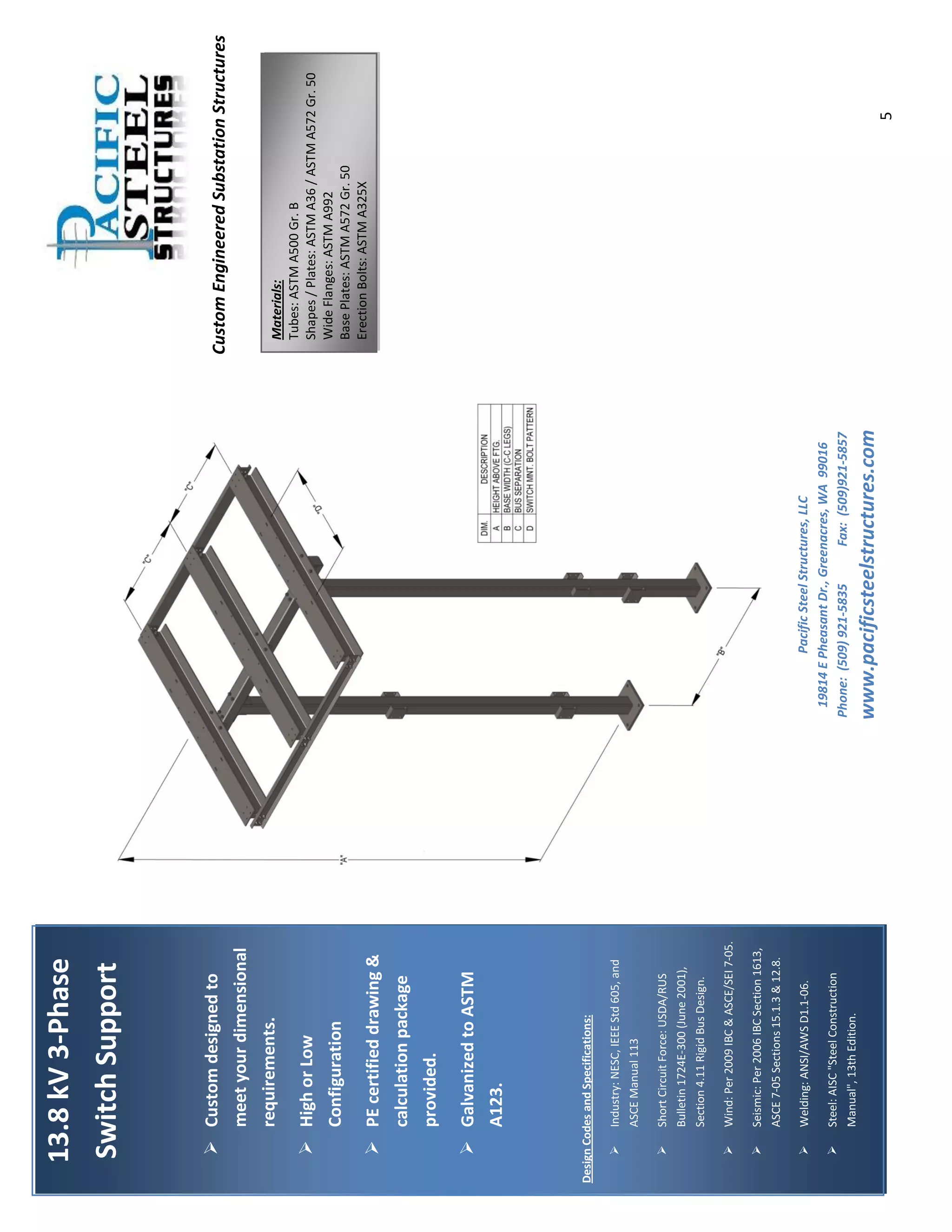 Substation Structure Catalog Pdf | PDF