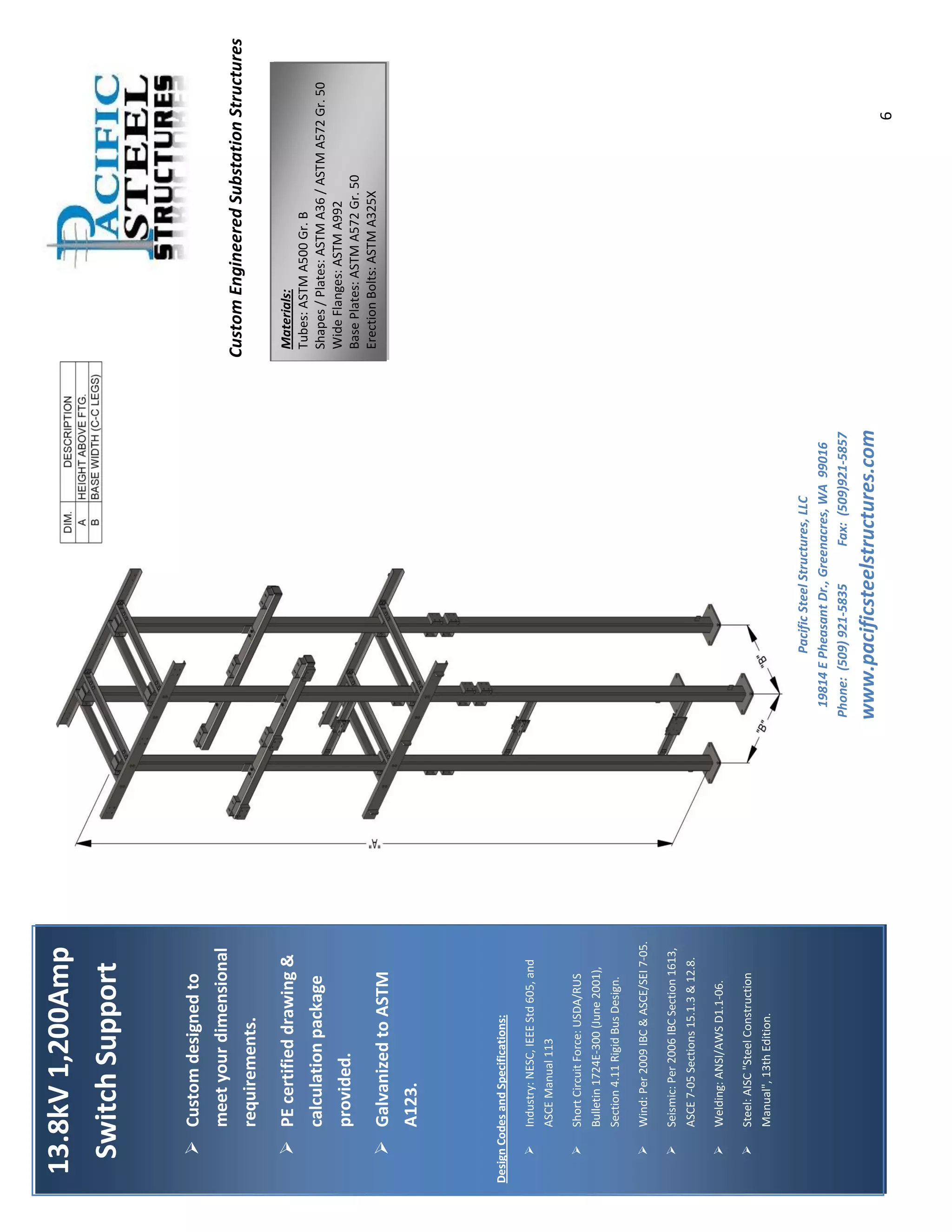 Substation Structure Catalog Pdf | PDF