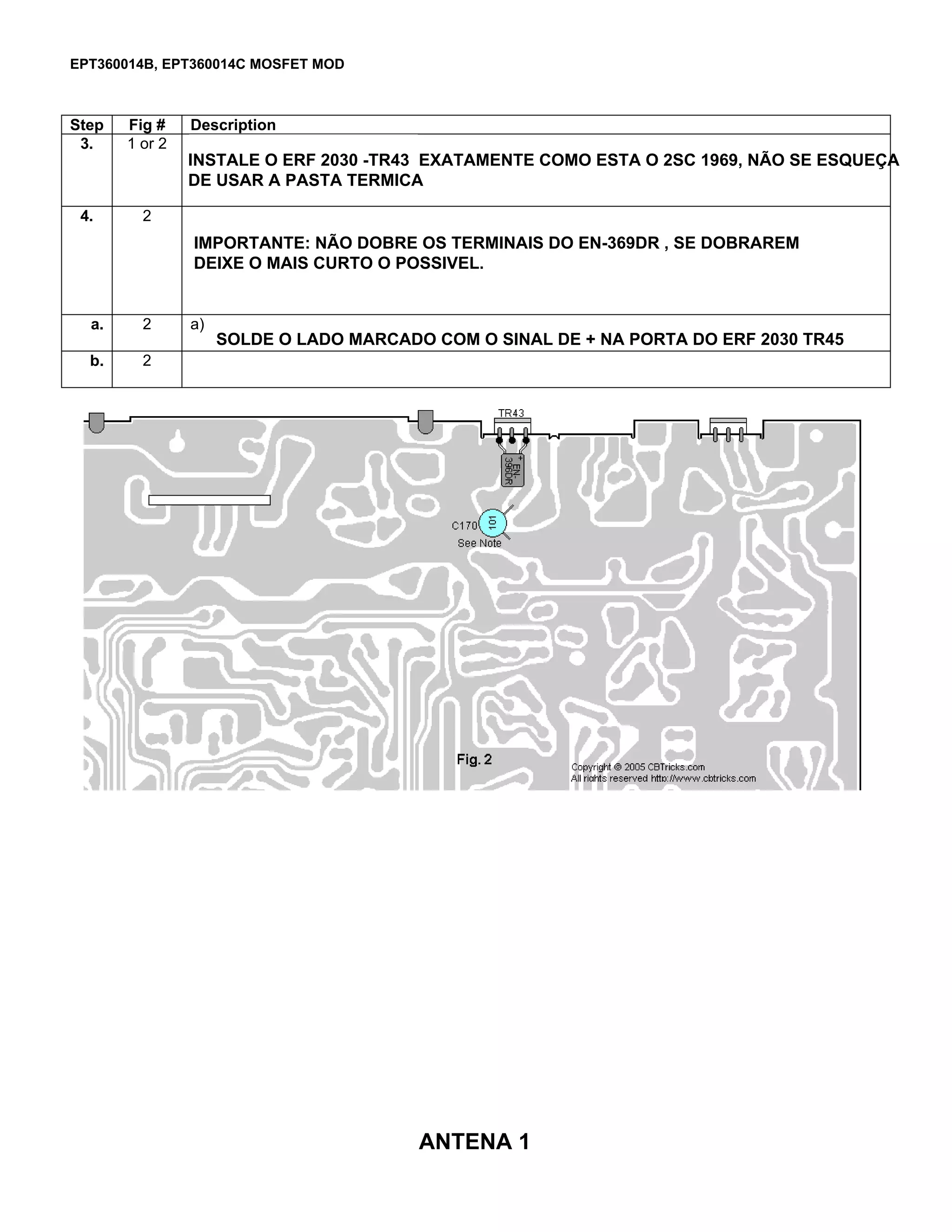 Substituição ( 2sc1969 por erf 2030 ) na placa ept3600 | PDF