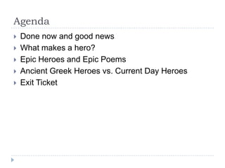 Epic Heroes and Epic Poems | PPTX | Genres