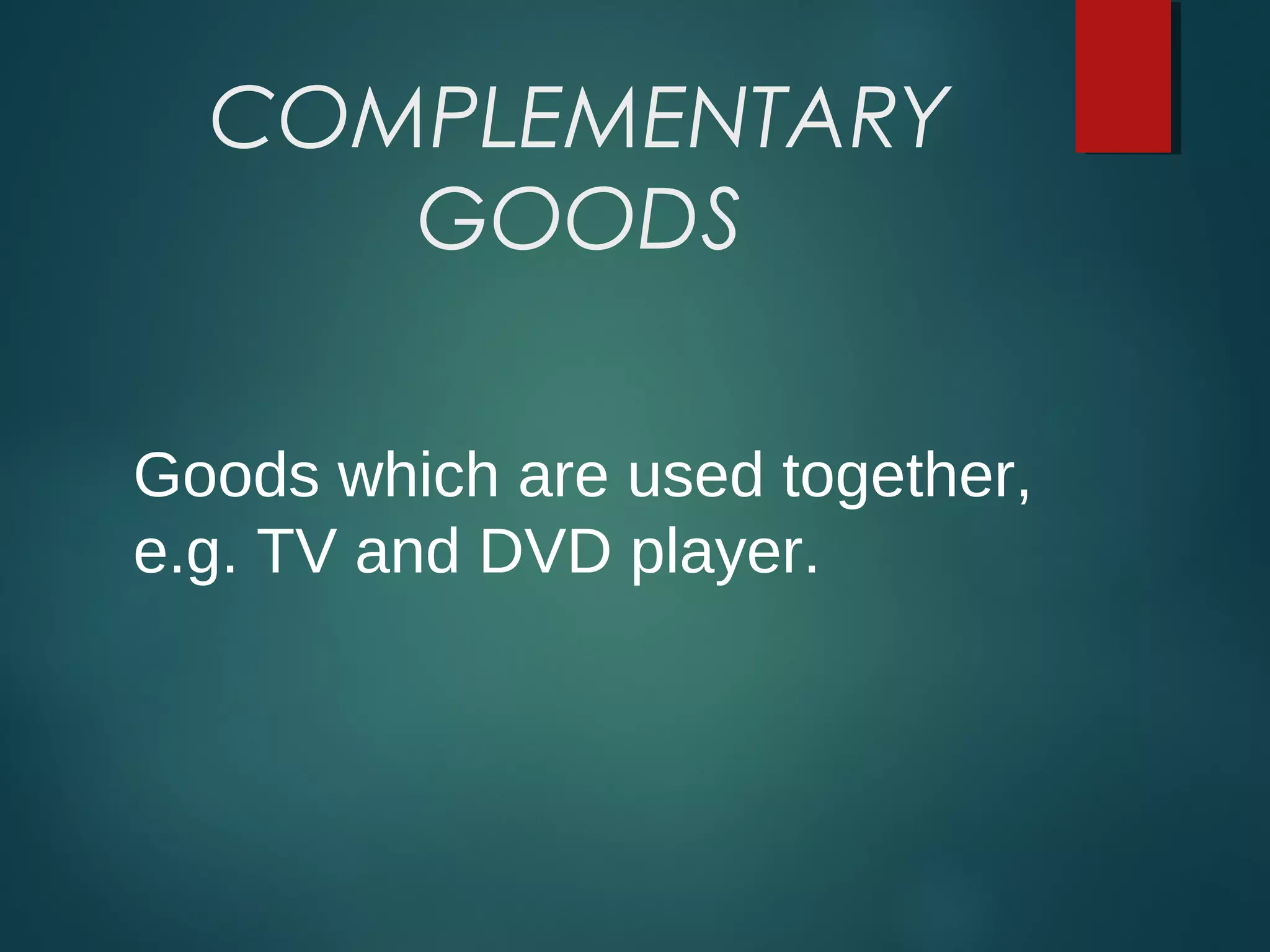 Presentation on Substitute Goods. | PPT