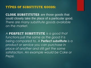 Presentation on Substitute Goods. | PPT