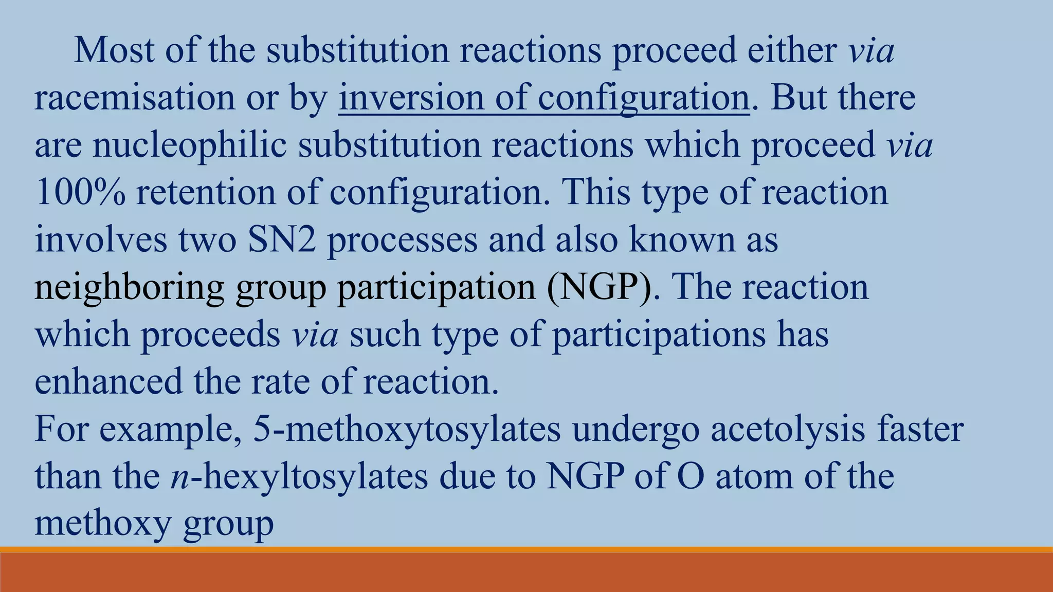 Substitution elimination reaction in cyclohexyl system | PPTX