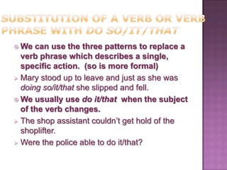 Substitution and ellipsis | PPTX
